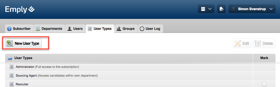 User Types – Emply