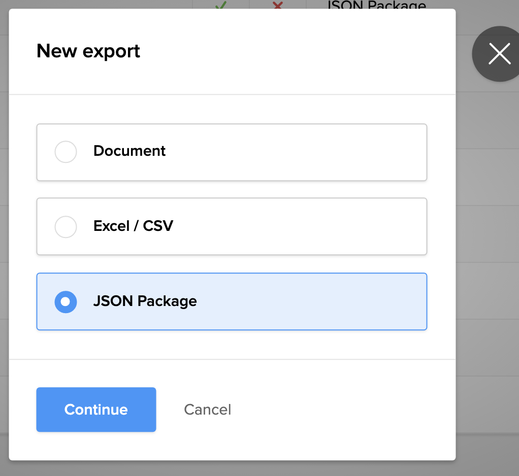 Export JSON Package – Emply